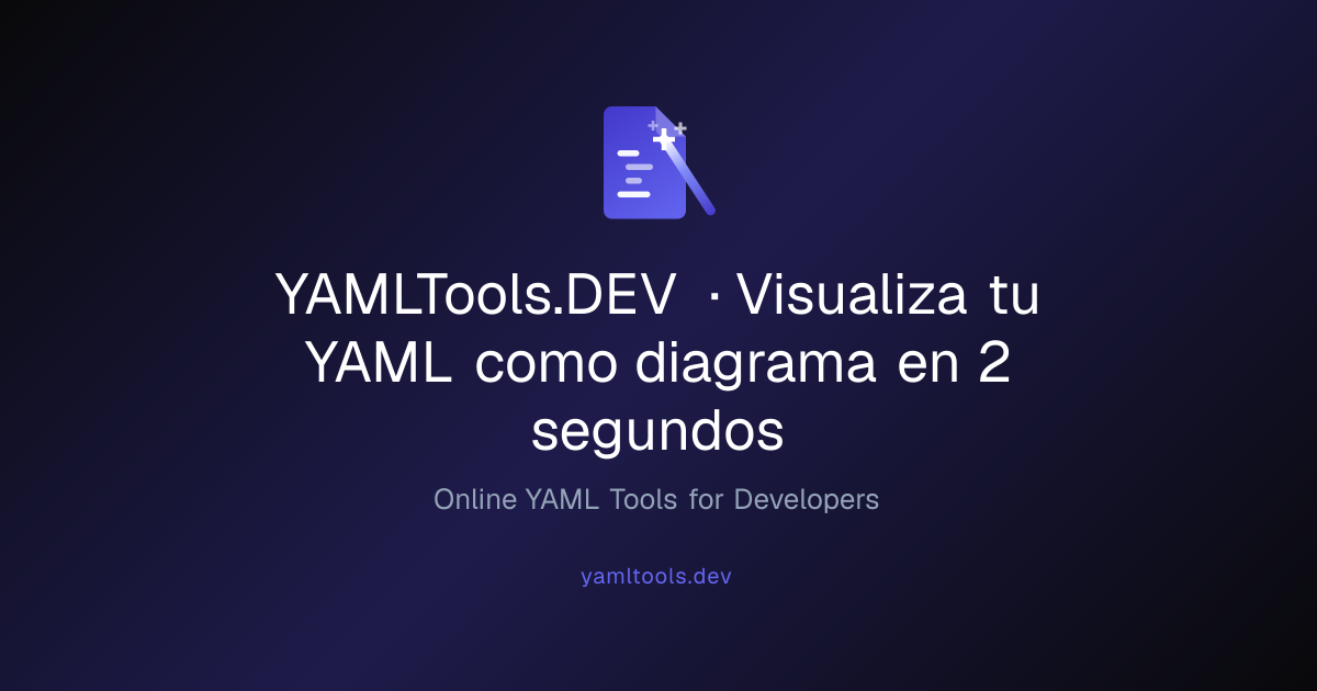 YAMLTools.DEV · Visualiza tu YAML como diagrama en 2 segundos